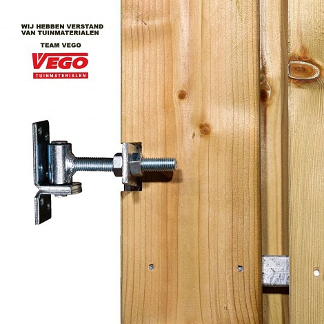 Vuren poort 190x100cm met stalen frame universeel (incl verstelbare ...