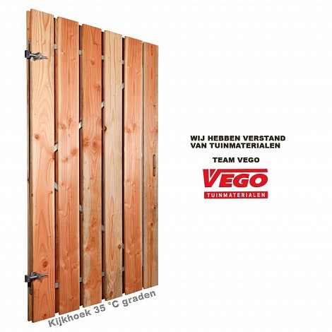 Douglas geschaafd 180x100 poort met stalen frame universeel (incl ...