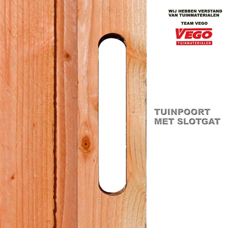Douglas fijnbezaagd 190x100 poort met stalen frame universeel (incl ...