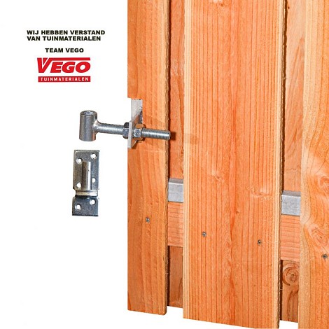 Douglas fijnbezaagd 180x100 poort met stalen frame universeel (incl ...