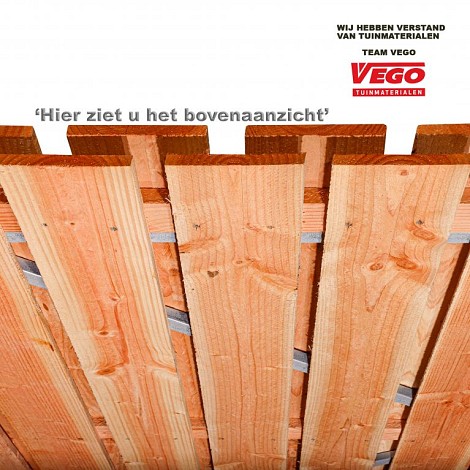 Douglas fijnbezaagd 180x100 poort met stalen frame universeel (incl ...